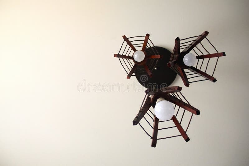 Bottom View of the Interior Decorative Lamp on the Ceiling of the House ...