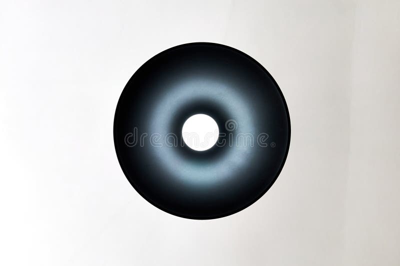 Bottom View of a Led Lamp with a Black Shade Stock Image - Image of ...