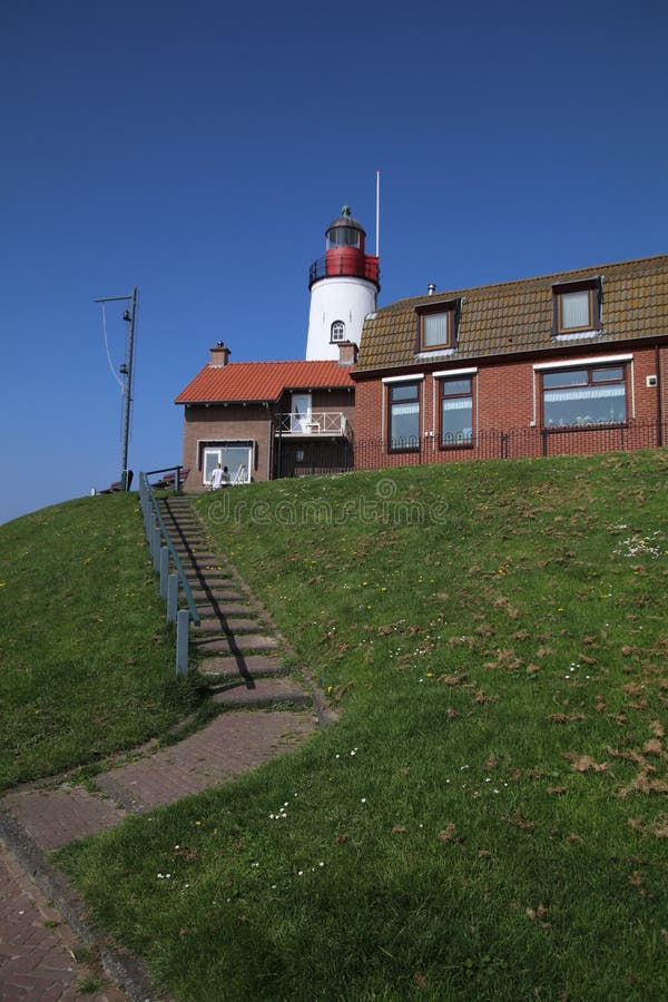 Bottom View of Lighthouse in Urk in Flevoland Stock Photo - Image of ...