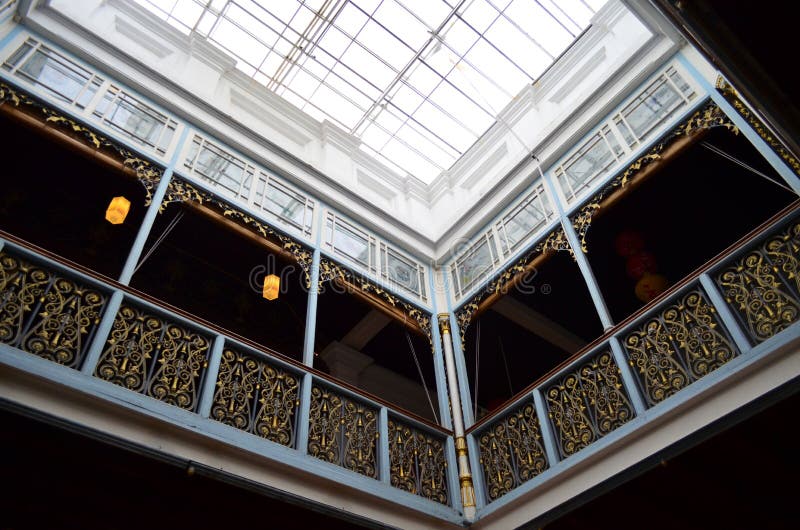 Bottom View of Luxurious Terrace, Architecture Concept Stock Photo ...