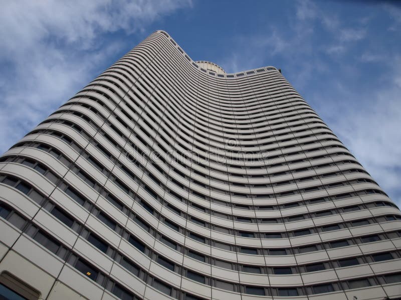 Bottom View on Modern High Rise Building Stock Image - Image of ...