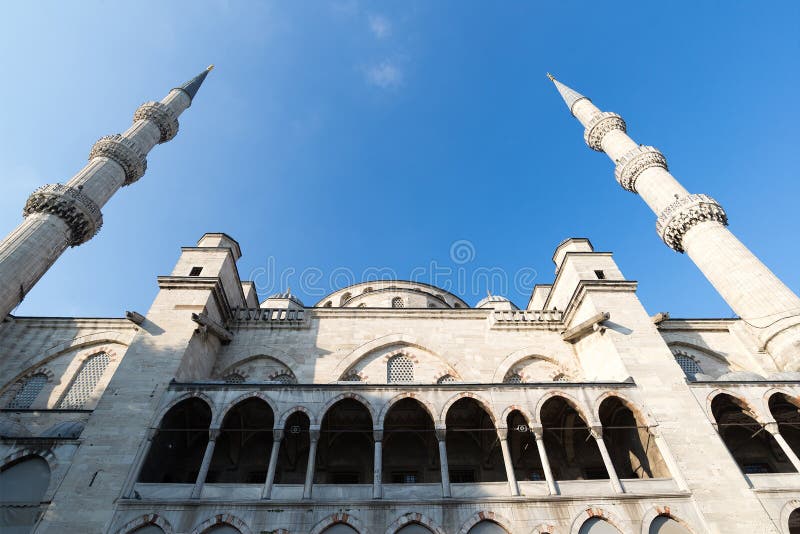 Bottom View of the Mosque in Istanbul Stock Image - Image of building ...