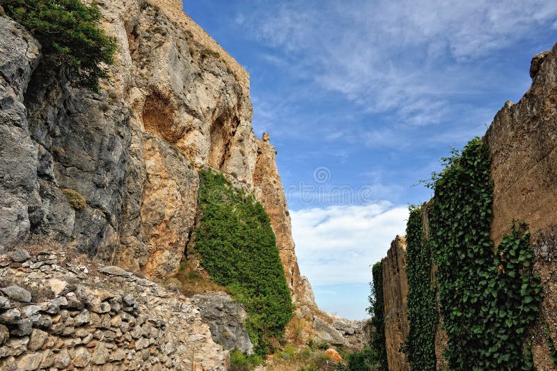 Bottom View Of The Mountains And Sky. Stock Photo - Image of altitude ...