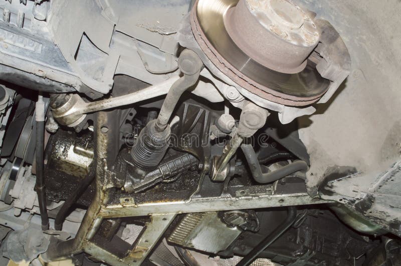 Bottom View of the Multi-link Front Suspension of the Car Stock Image ...