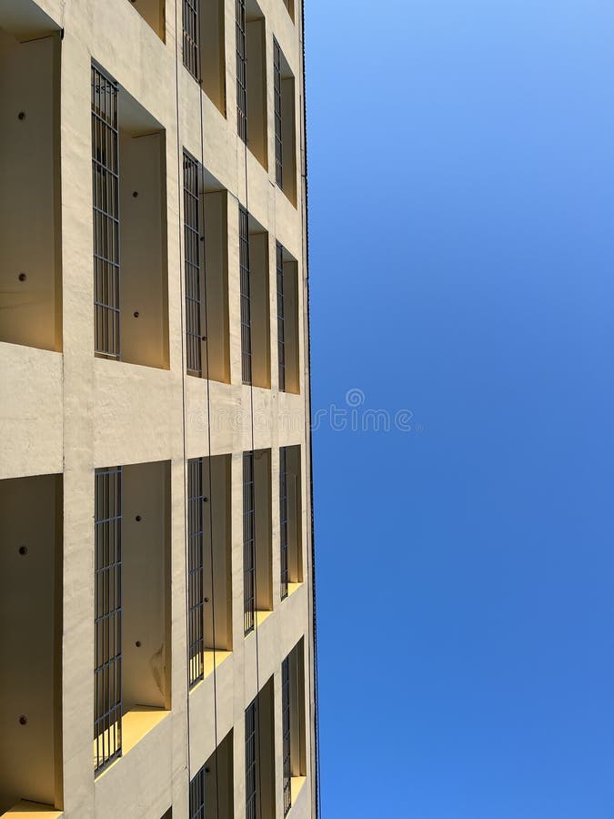 Office Building with Many Floors and Blue Sky Stock Photo - Image of ...