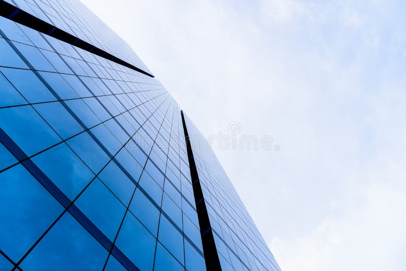 Bottom View of Office Building Window Close Up with Sunrise, Ref Stock ...