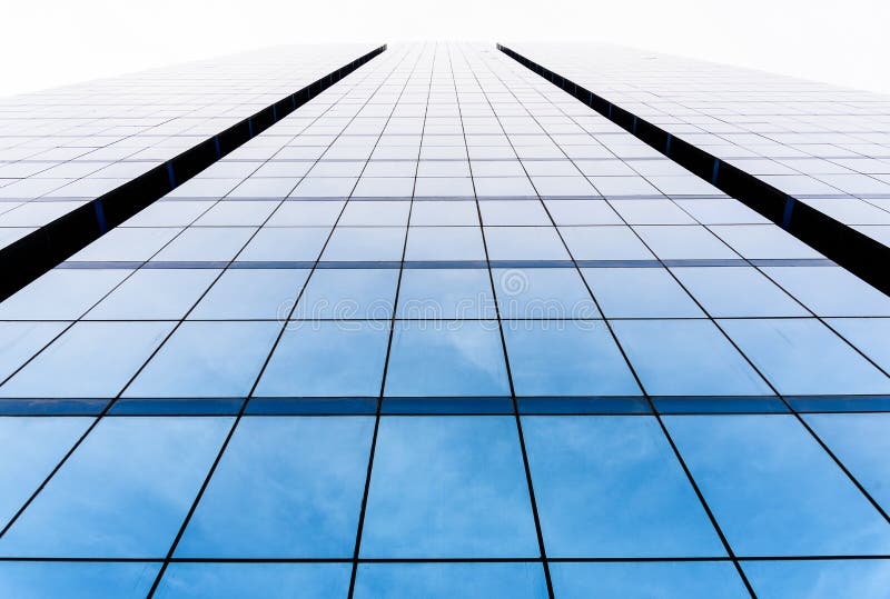 Bottom View of Office Building Window Close Up with Sunrise, Ref Stock ...