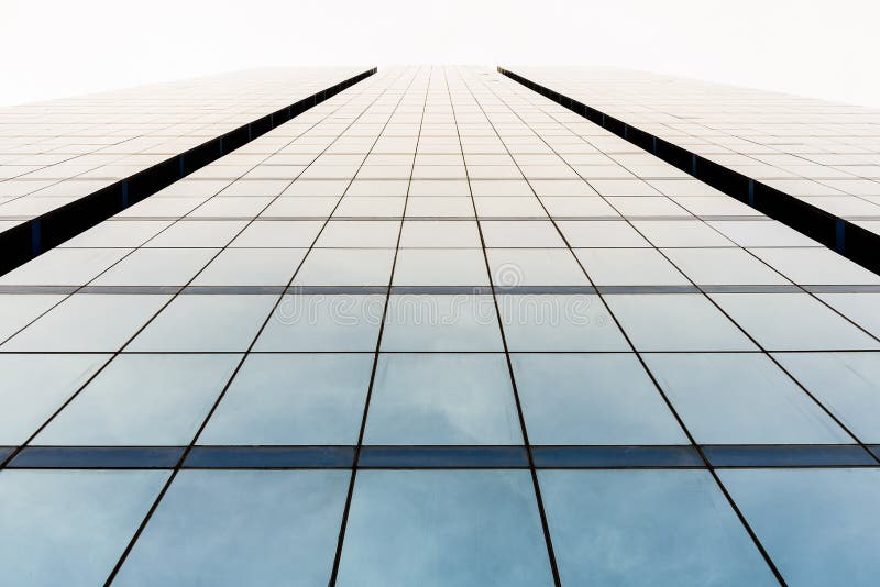 Bottom View of Office Building Window Close Up with Sunrise, Ref Stock ...