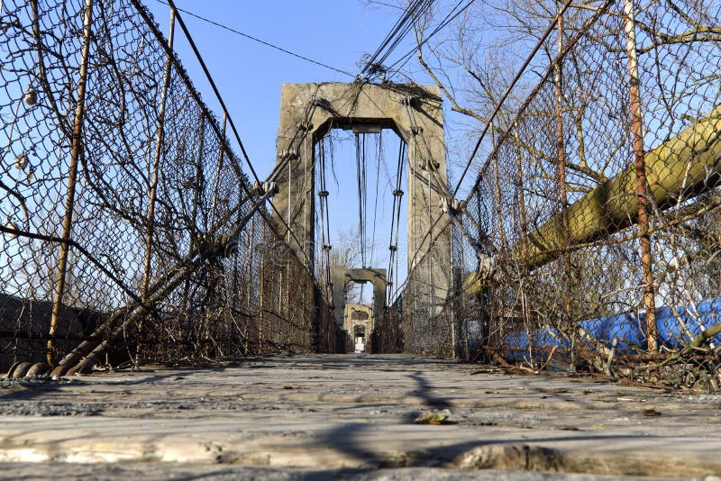 Bottom View an Old Bridge Over a River Stock Photo - Image of ...
