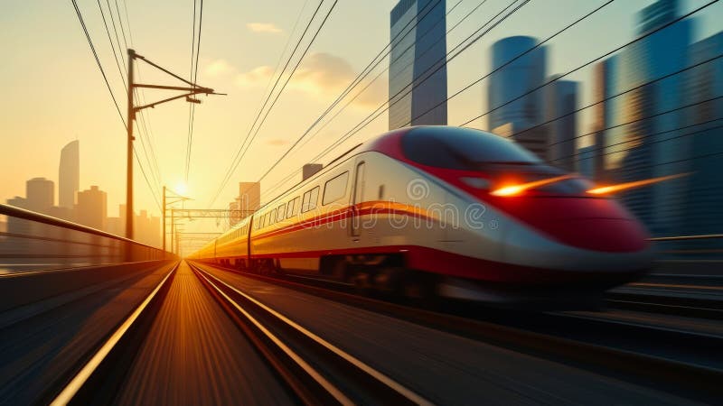 Bottom View of a Railway on a Train at Speed Stock Illustration ...