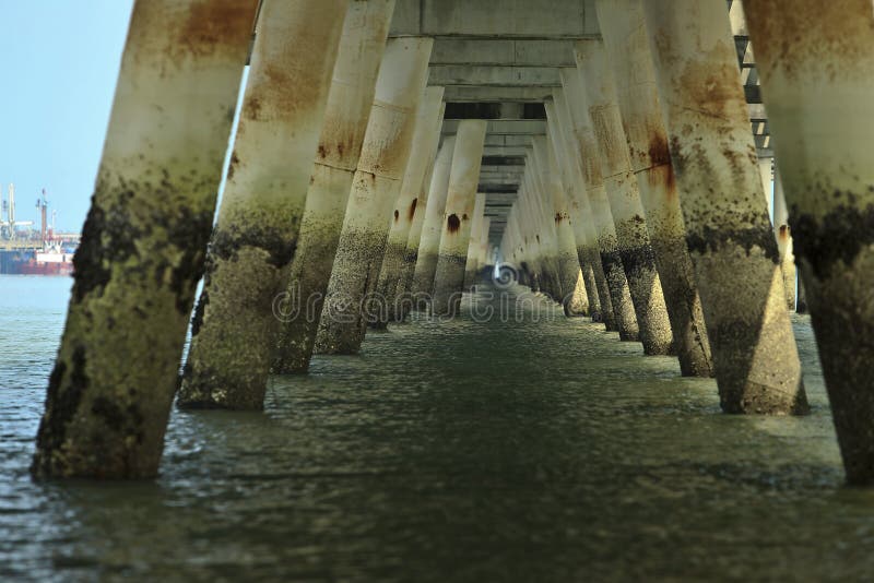 From Bottom View the Shell Jetty at Port Dickson Stock Image - Image of ...