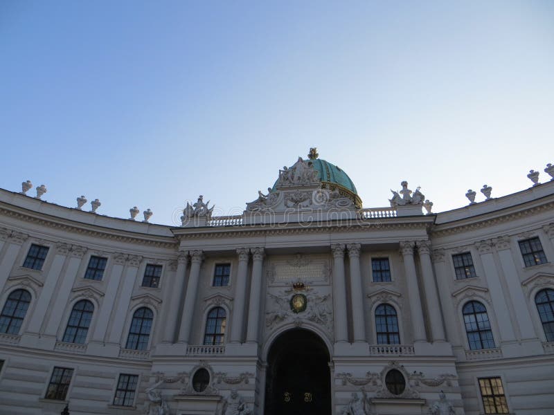 Bottom View Shot of the Hofburg in Vienna Austria Stock Image - Image ...