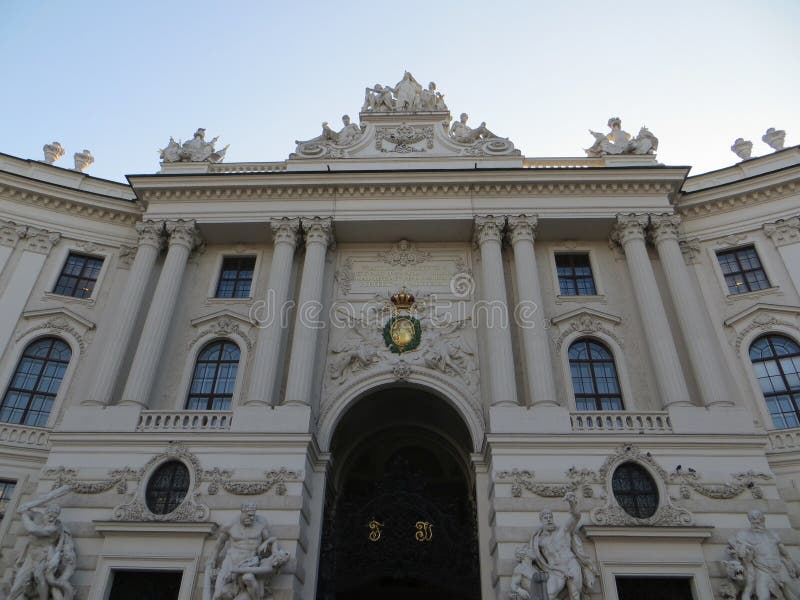Bottom View Shot of the Hofburg in Vienna, Austria Stock Image - Image ...