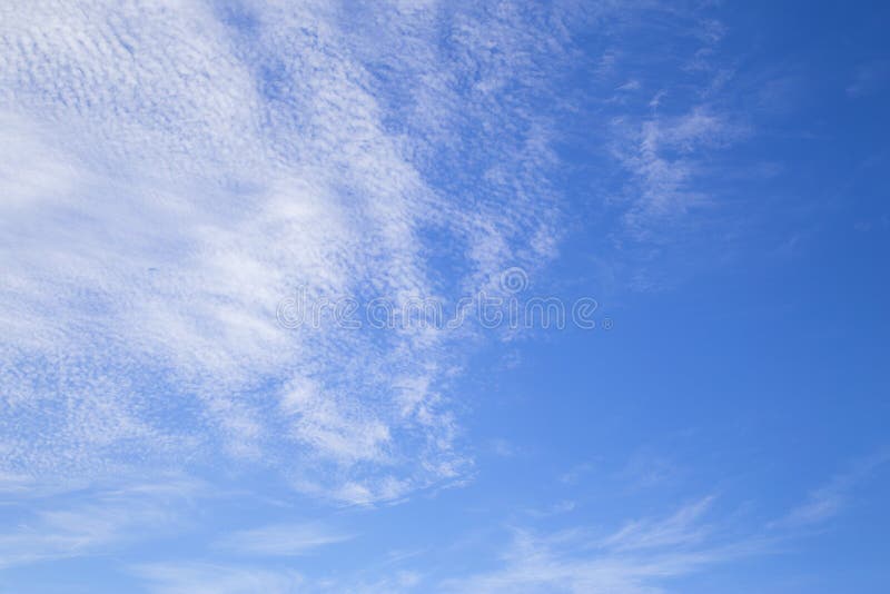 Bottom View of the Sky with Cirrus Clouds. Stock Photo - Image of ...