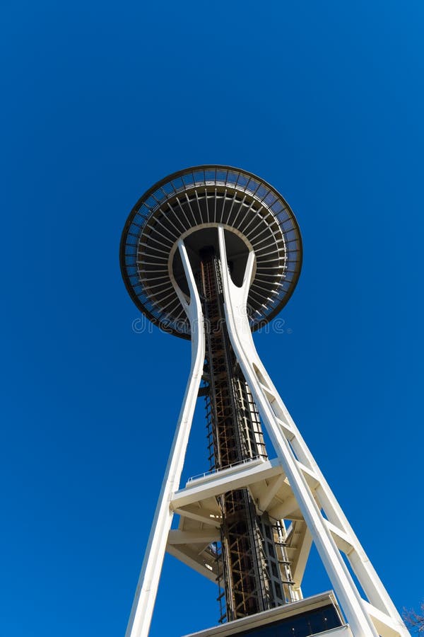 Bottom View of the Seattle Space Needle Editorial Photography - Image ...