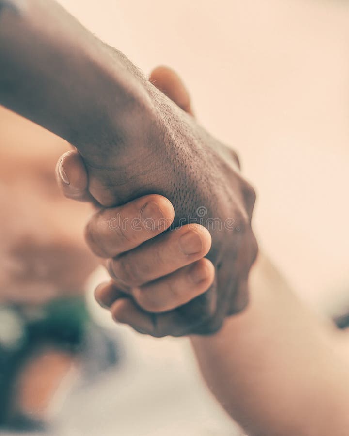 Bottom View. Strong Handshake of International Business Partner Stock ...