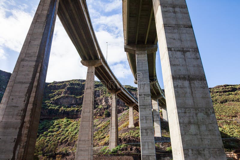 Bottom View of Structure Design Under Bridge Stock Image - Image of ...