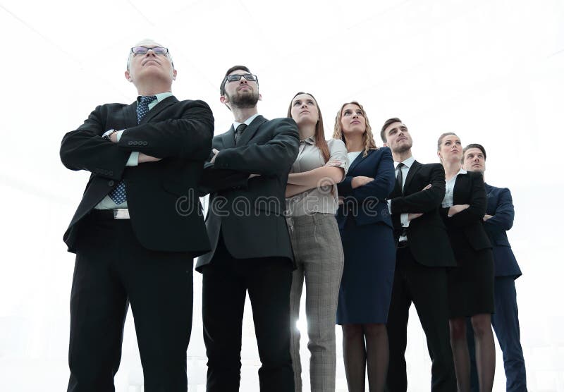 Bottom View. Successful Business Team Standing Together Stock Image ...