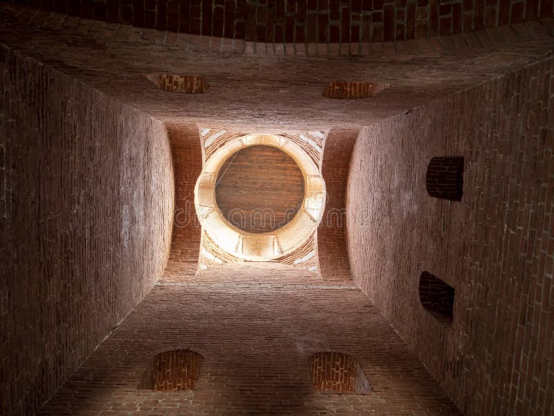 Bottom View Top Inside an Old Brick Tower. Antique Architecture Stock ...
