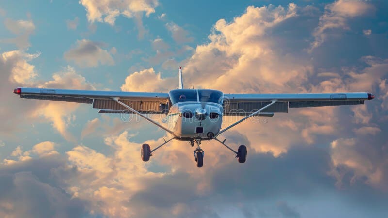 Bottom View - Twin Prop Cargo Plane on Sky Background Stock Image ...