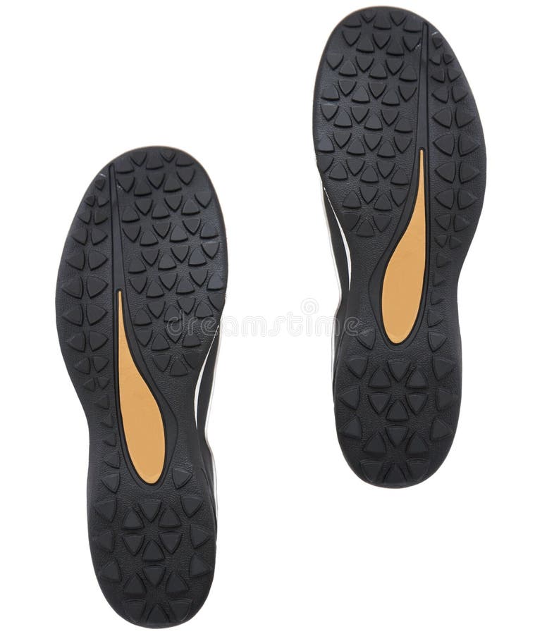 Bottom View of Walking Shoes Stock Photo - Image of flap, pair: 5632750