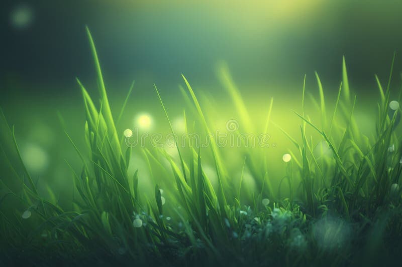 The Bottom of the Wallpaper is a Dense Light Green Lawn Stock ...