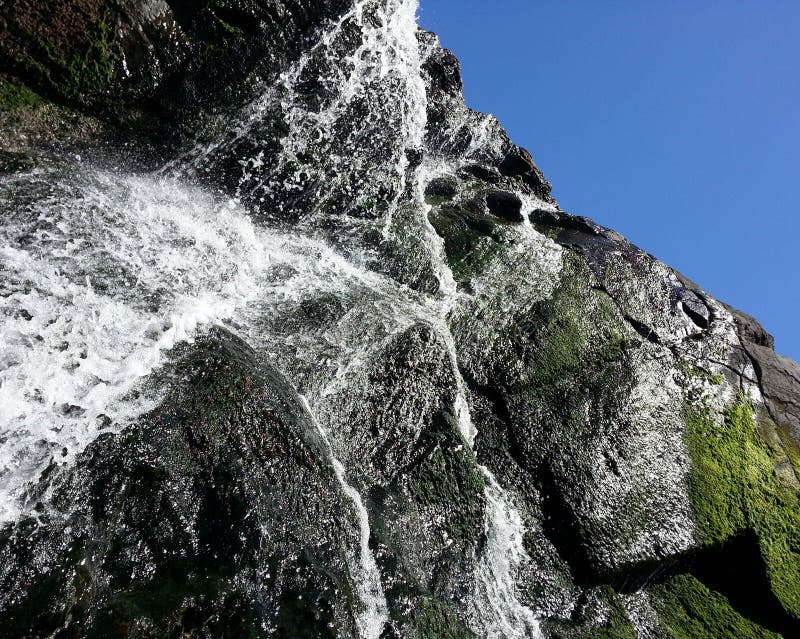From the Bottom of a Waterfall Stock Photo - Image of colorful, ocean ...