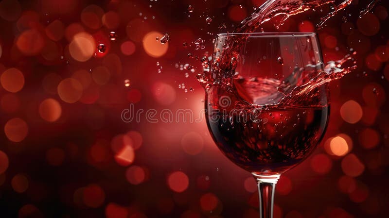Bottom of Wine Glass with Red Wine Splash, Celebration Theme, Dynamic ...