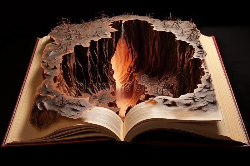 Bottomless Pit Inside an Open Book. Generative AI Stock Photo - Image ...