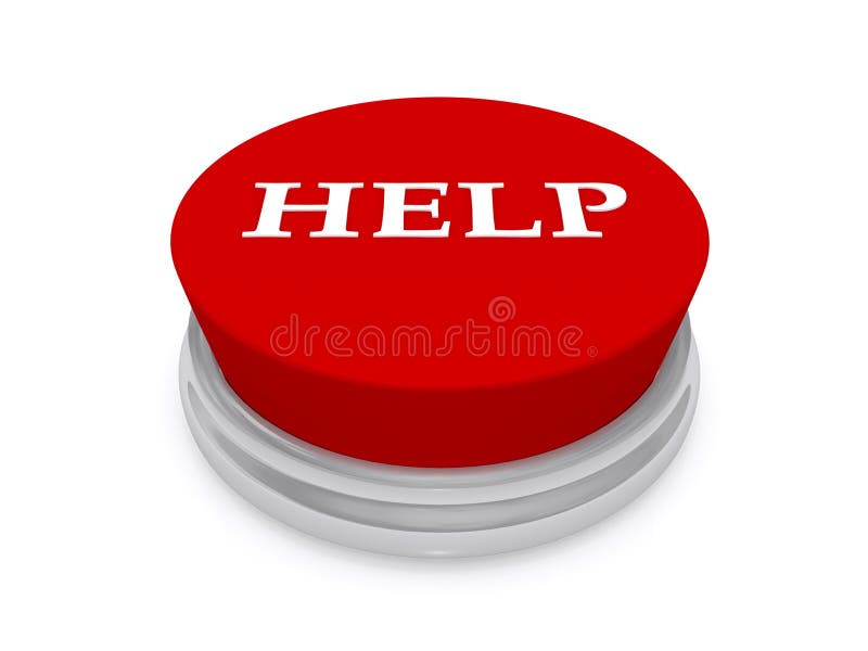 Bottone Rosso Di Guida Su Bianco Illustrazione di Stock - Illustrazione ...