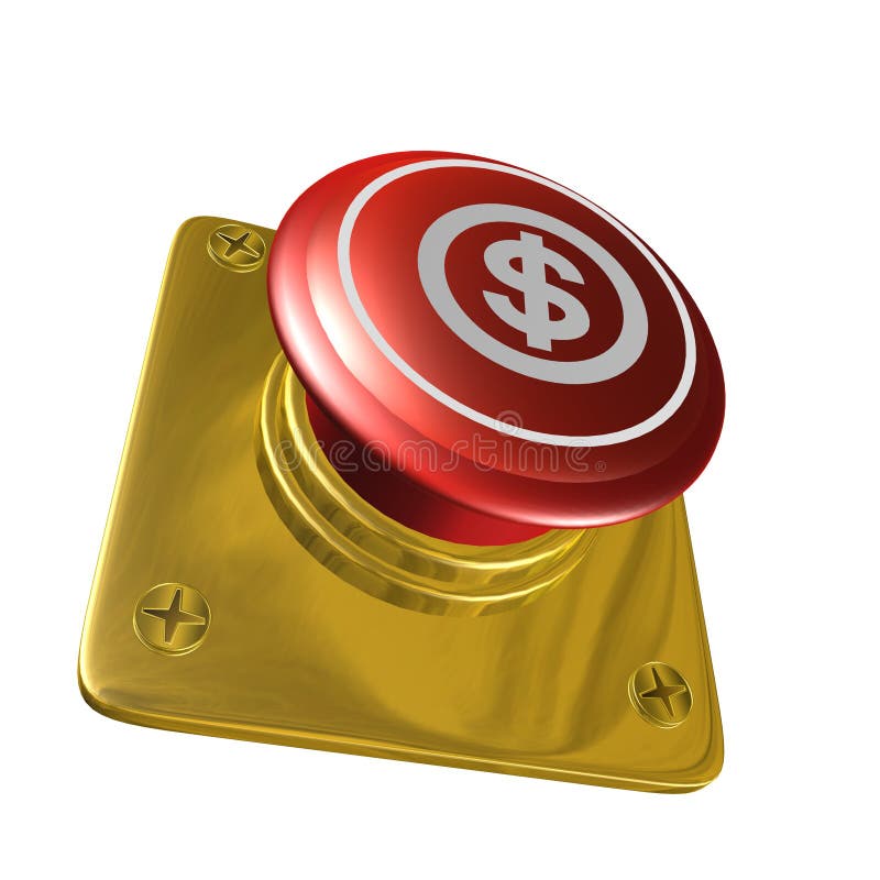 Bottone Rosso, Illustrazione 3d Illustrazione di Stock - Illustrazione ...