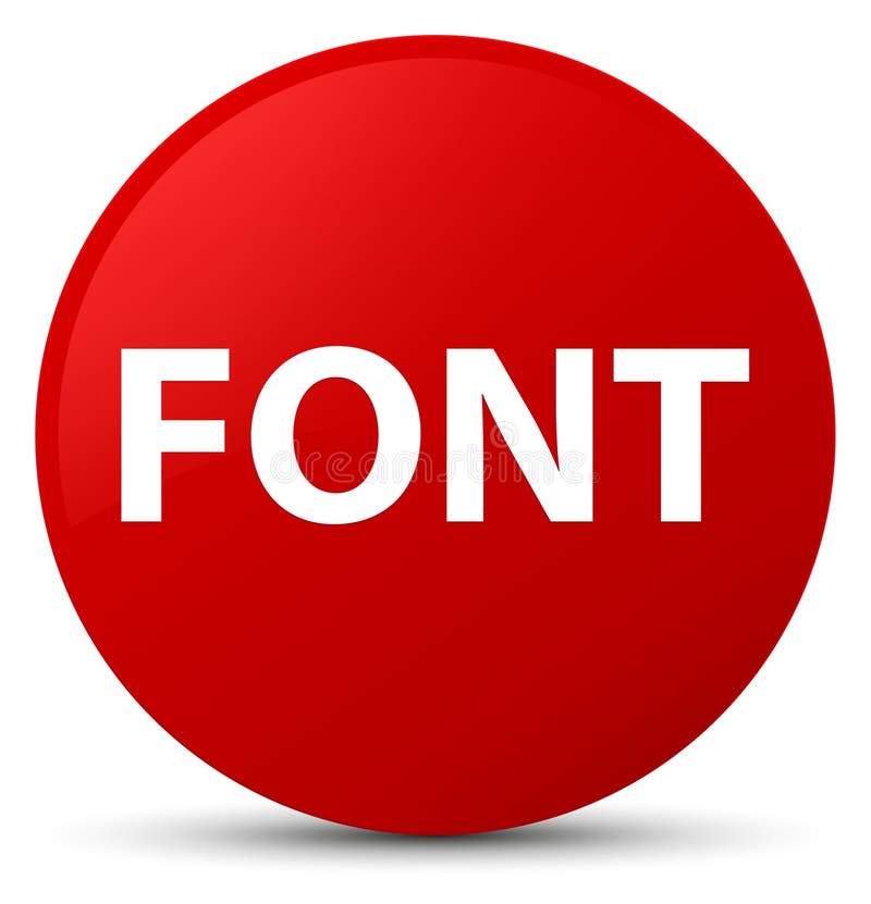 Bottone Rotondo Rosso Della Fonte Illustrazione di Stock ...