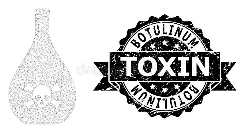 Textured Botulinum Toxin Ribbon Watermark and Mesh Network Poison Jug ... Textured Botulinum Toxin Ribbon Watermark and Mesh Network Poison Jug ...