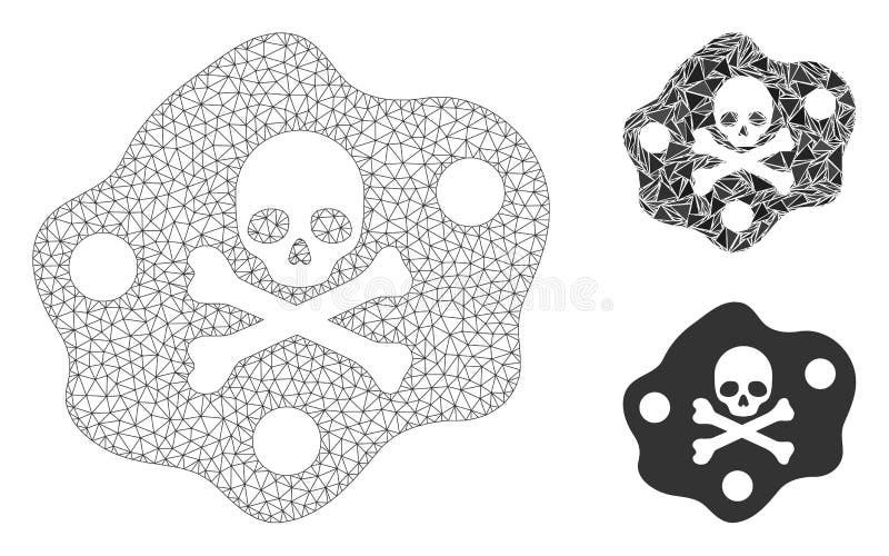 Botulinum Toxin Vector Mesh Wire Frame Model and Triangle Mosaic Icon ...