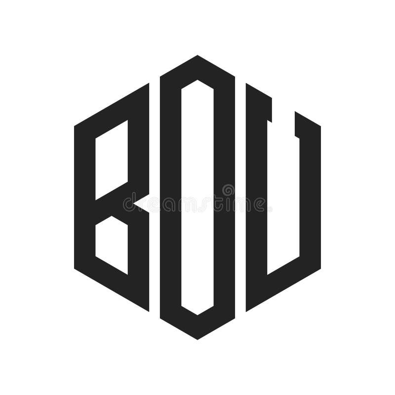 BOU Logo Design. Initial Letter BOU Monogram Logo Using Hexagon Shape ...