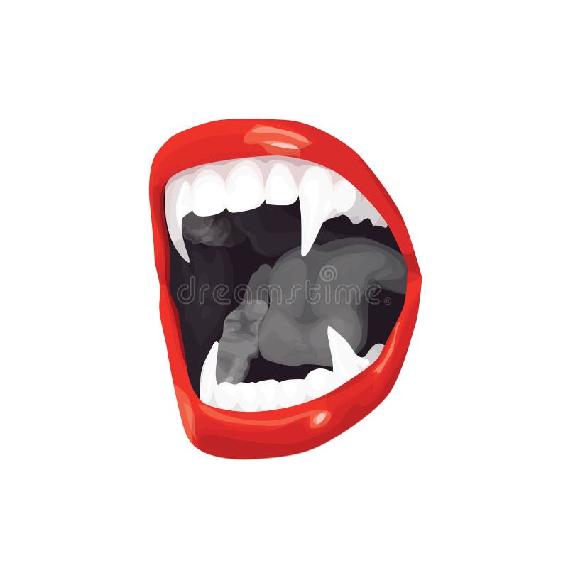 Bouche de vampire illustration de vecteur. Illustration du sang - 78614841