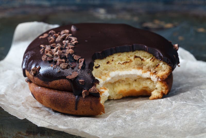 Bouchee Cake with Chocolate Stock Image - Image of gourmet, celebration ...