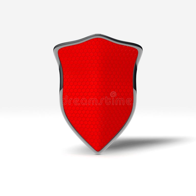 Bouclier rouge illustration stock. Illustration du guerre - 34299099