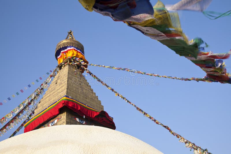 Boudhanath Stupa, Kathmandu, Nepal. Stock Image - Image of religion ...