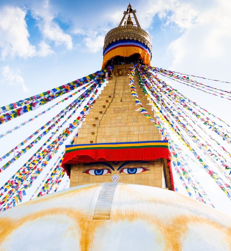 Boudhanath Stupa In The Kathmandu Valley, Nepal Stock Image - Image of ...