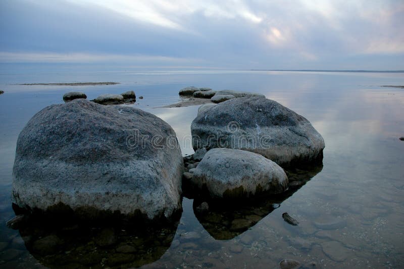 Boulder beach stock image. Image of sunset, cloud, dusk - 10670609