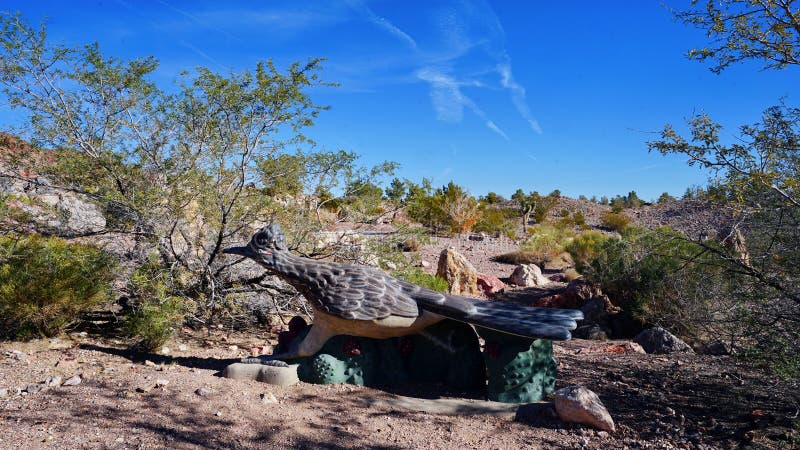 Road Runner Rock Statue on Boulder City Park Stock Image - Image of ...