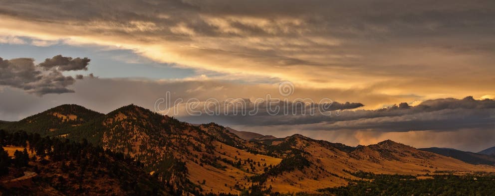 Boulder Colorado Mountain Range Panorama Stock Image - Image of ...