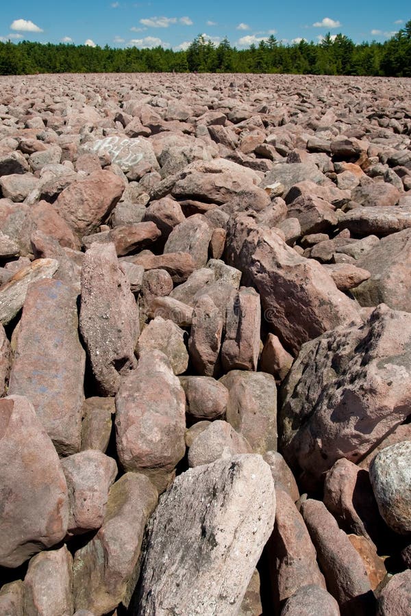 Boulder Field at Hickory Run State Park Stock Image - Image of stones ...