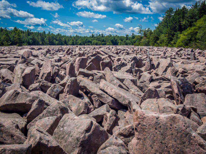 Boulder Field, Swietokrzyskie Mountains, Poland Stock Image - Image of ...