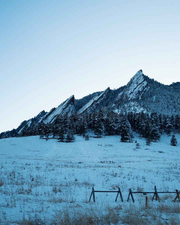 Boulder Flatirons at Chautauqua Park Colorado Stock Photo - Image of ...