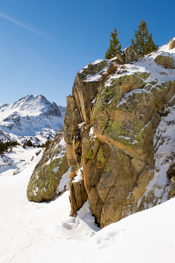 The boulder in mountains. stock photo. Image of pyrenees - 48287394