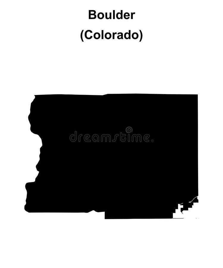 Boulder outline map stock vector. Illustration of outline - 357885971