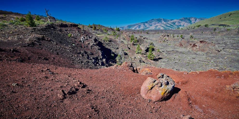 Boulder on a Ridge at Craters of the Moon National Park Stock Image ...