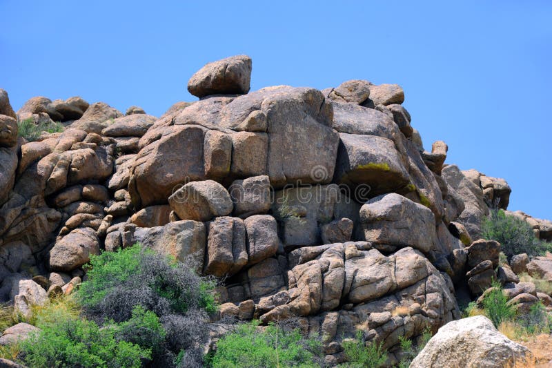 Boulder and Rock Stack in New Mexico Stock Photo - Image of landscape ...